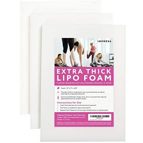 Impresa 3 Pack Extra Thick Lipo Foam Pads - Post Surgery Compression ...