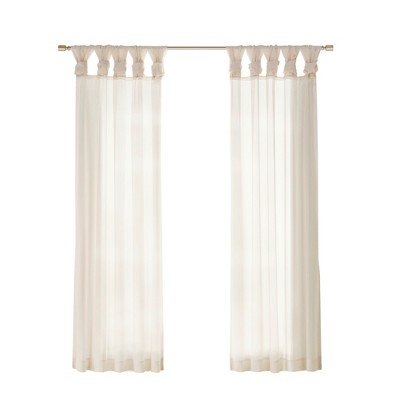 Livn Co. Twist Tab Lightweight Solid Voile Sheer Window Pair, Ivory 2 ...
