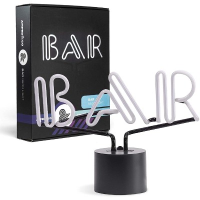 Amped Co Neon Desk Light With Real Neon, Bar Text, Classic : Target