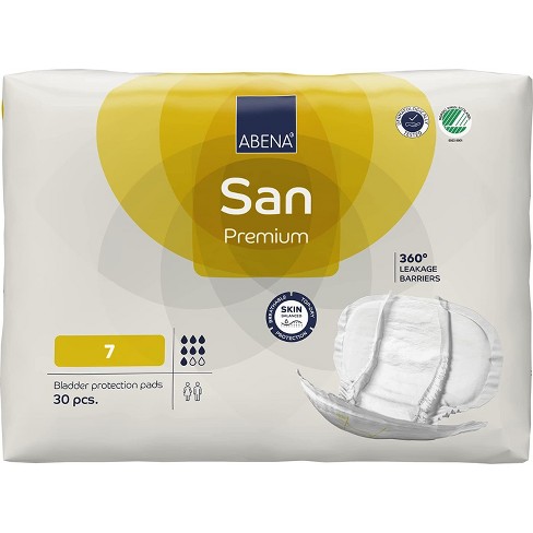 Abena San, Premium Incontinence Pads, Moderate Absorbency, Size 7, 30 ...