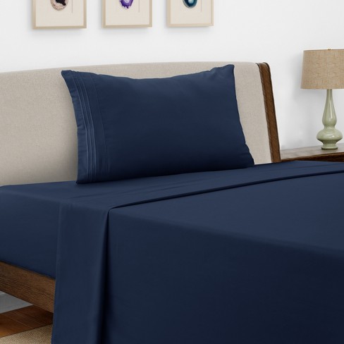 Twin Sheet Set 3 Piece Solid Sheets Set With Matching Pillow Cover ...