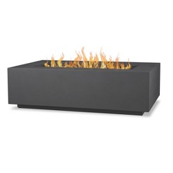 Aegean Small Rectangle Fire Table With Ng Conversion Weather Slate ...