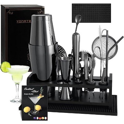 Cocktail Shaker Set 18-piece Bartender Kit Bar Tools Set With Stand ...