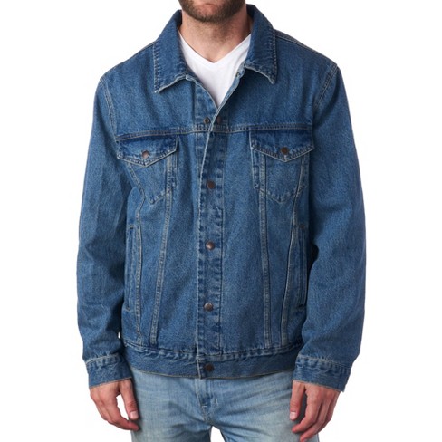 Alpine Swiss Derek Men’s Classic Denim Trucker Jacket Dnm Large : Target