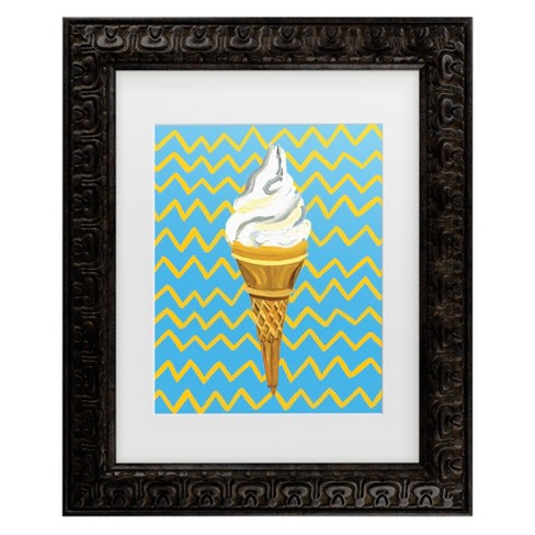 Alice Straker Ice Cream Blue Matted Framed Art : Target