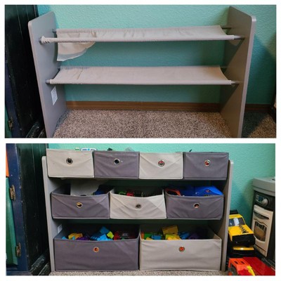 Kids' Toy Storage Organizer With 9 Collapsible Fabric Storage Bins ...