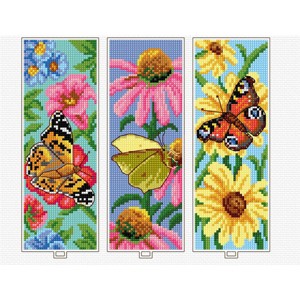 Orchidea Counted cross stitch kit with plastic canvas Bookmarks ...