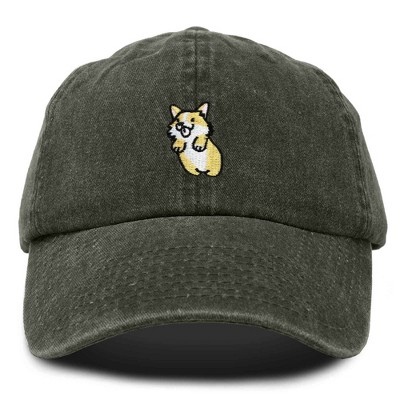 Dalix Leaping Corgi Embroidered Cap Cotton Baseball Hat Nautical Womens ...