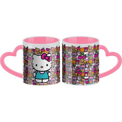 Hello Kitty Mug With Pink Heart Shaped Handle - 16oz Ceramic Mug : Target