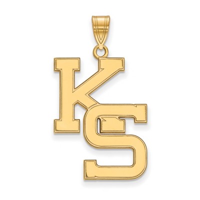 Black Bow Jewelry 14k Yellow Gold Plated Sterling Silver Kansas State ...