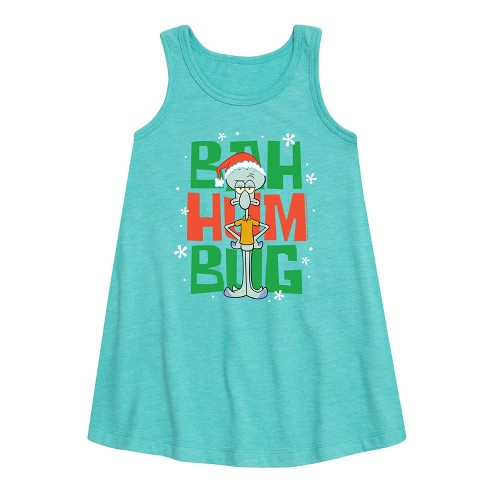 Spongebob Squarepants Squidward Bah Humbug - Turquoise - 4t : Target