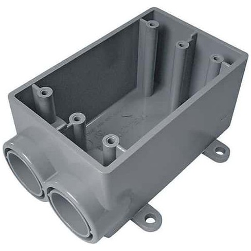 Cantex 18 Cu In Rectangle Pvc 1 Gang Outlet Box Gray : Target