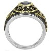 Slickblue Montana Blue Synthetic Glass Navy Feature Two-Tone IP Gold ...