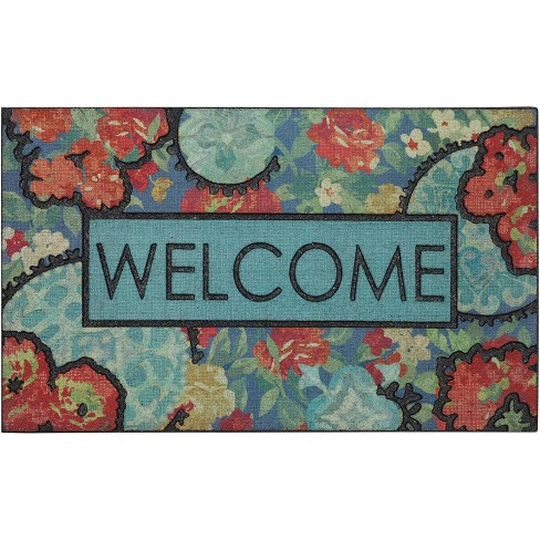 1'6"x2'6" 'welcome' Ethereal Floral Doorscapes Mat - Mohawk : Target