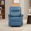 Hyleory Swivel Rocking Recliner Glider Chair, Leather Reclining Rocker ...