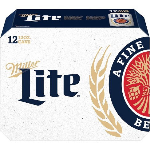 Miller Lite Beer American Lager - 12pk/12 Fl Oz Cans : Target