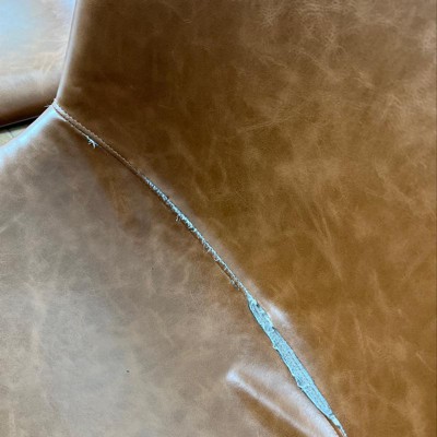 2pk Bowden Faux Leather Dining Chairs With Black Legs Caramel ...