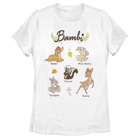 Women's Bambi Character Names T-shirt : Target