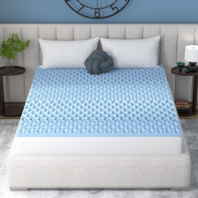 Vibe 2” Cool Pod Convoluted Gel Memory Foam Mattress Topper, Queen : Target
