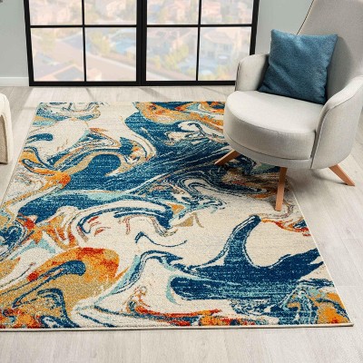 3'3"x5' Bryant Contemporary Abstract Indoor Area Rug Blue/green ...