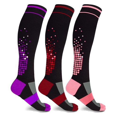 Copper Zone High-intensity Run+ Workout Compression Socks 3 Pair Pack ...