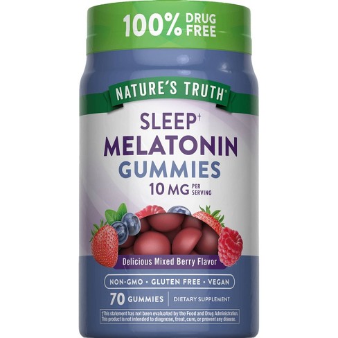 Nature's Truth Melatonin 10mg Vegan Gummies - 70ct : Target