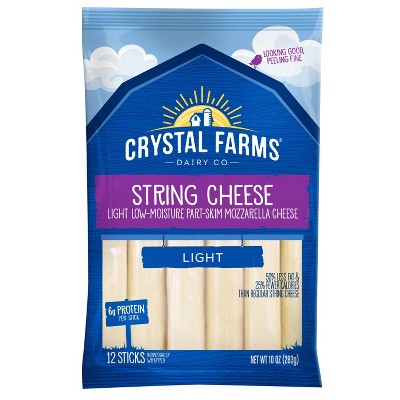 Crystal Farms Light String Cheese - 12ct : Target