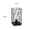 Metal Geometric Square Table Lamp Black - Simple Designs : Target