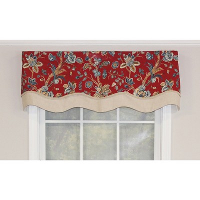 Gianna Glory 3in Rod Pocket Layered Window Valance 50in X 16in By Rlf ...