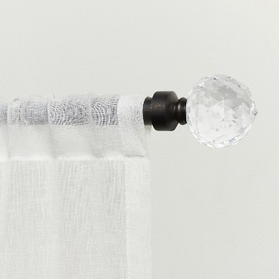 Exclusive Home Crystal Ball 1" Curtain Rod And Coordinating Finial Set ...