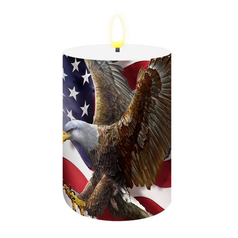 Briarwood Lane Flameless Candle 6x3 American Freedom Eagle Flameless ...