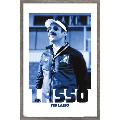 Trends International Ted Lasso - Ted Framed Wall Poster Prints Barnwood ...