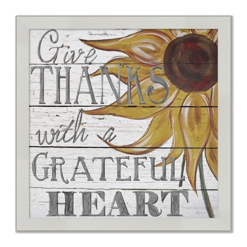 Courtside Market Grateful Heart 11x11 Framed Artboard : Target