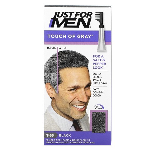 Just For Men Touch Of Gray, Comb-in Hair Color, Black T-55, Single ...