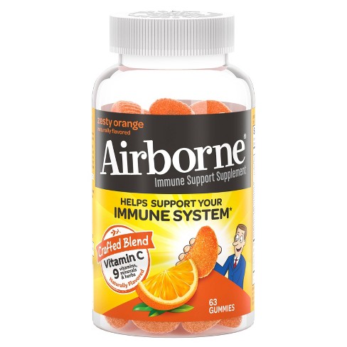 Airborne Vitamin C Gummies - Orange - 63ct : Target
