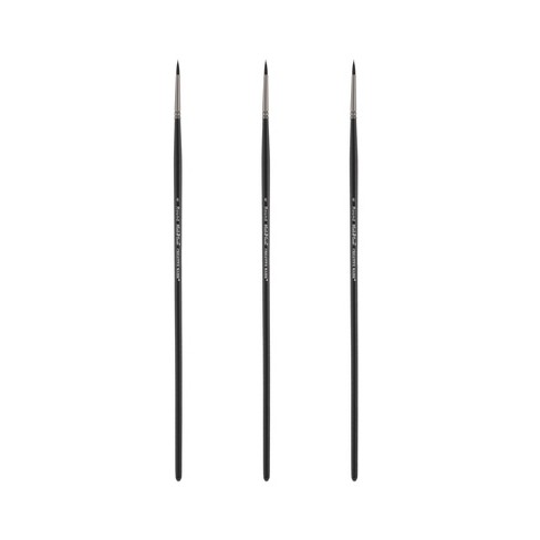 Black Swan Synthetic Red Sable Round Paint Brushes - Round Size # 6 ...