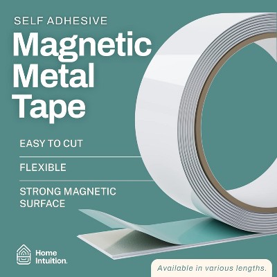 HOME INTUITION - Self Stick Flexible Steel Metal Tape Roll for Magnets ...