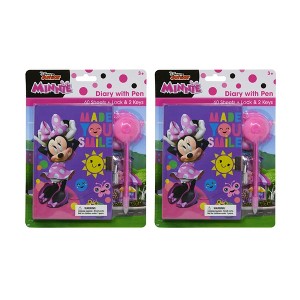 Set of 2 Minnie Mouse Diary with Pom Pen Kids Stationery : Target