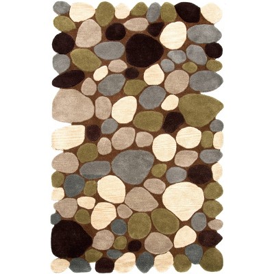 Nuloom Pebbles Polka Dot 9x12 Wool Indoor Area Rug For Living Room ...