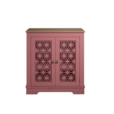 30" Storage Sideboard Buffet Cabinet Red: Home Essentials, Bohemian ...