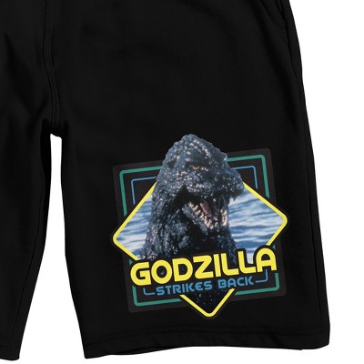 Godzilla Strikes Back Men's Black Sleep Pajama Shorts -xxl : Target