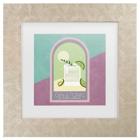 Emel Tunaboylu Kokteyl Gin Tonic Matted Framed Art : Target