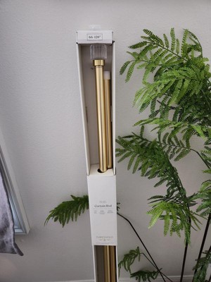 Clear Ribbed Curtain Rod Brass - Threshold™ : Target