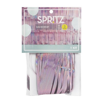 Holographic Metallic Fringe Backdrop Blue - Spritz™ : Target