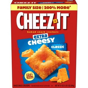 Cheez-it Extra Cheesy Baked Snack Crackers Family Size - 21oz : Target
