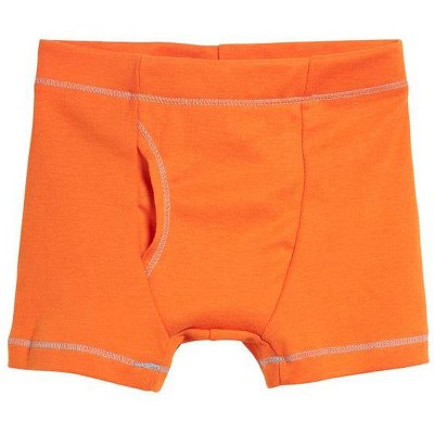 City Threads Usa-made Boys Soft Cotton Boxer Brief | Orange - 18y : Target