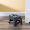 Home Basics Medium Foldable Plastic Stool With Non-slip Dots, Black ...