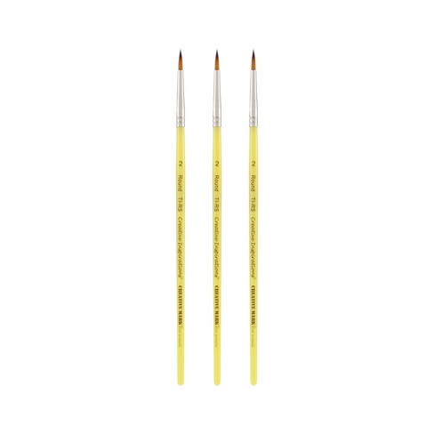 Creative Inspirations Dura-handle Round #2 Short Handle Set Of 3 Paint ...