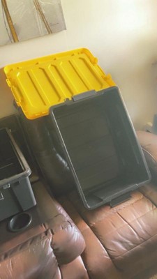 Iris 11.75gal 3pk Heavy Duty Plastic Utility Storage Bin For Garage And ...