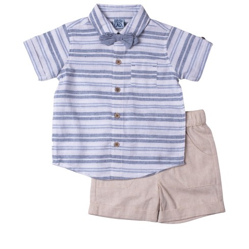 Little Lad Infant Boy's 3-piece Creeper Short Set : Target
